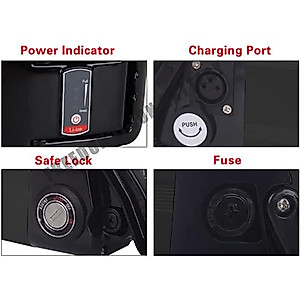 FREEDOH E-Bike Battery 48V Lithium Ion Ebike Battery Pack 8Ah 10Ah 13Ah 15Ah 17.5Ah 20Ah Replacement Li-ion Battery for 250-1000W Motors with Charger,48v,20Ah