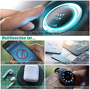 Todoxi Faraday Box Car Key Fob Protector RFID Box for Keys Large PU Leather RFID Signal Blocking Car Security Proection Box (Black)