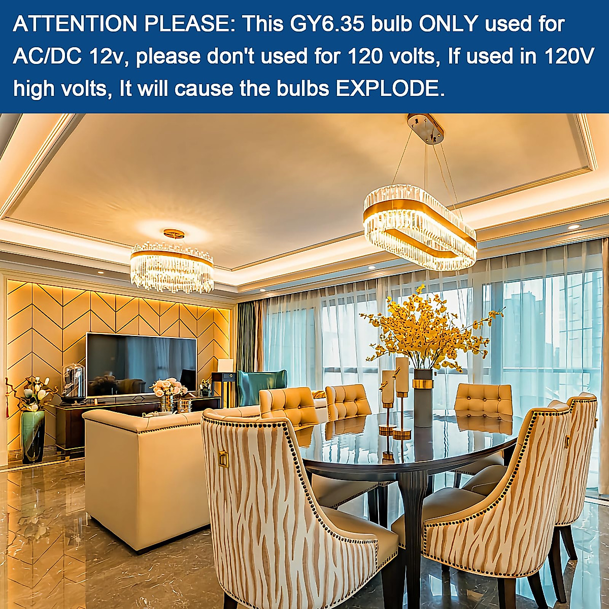 GY6.35 Light Bulbs, 12V 35W Crystal Clear Halogen Bulb 2 Pin, T4 JC Bi-Pin Base G6.35 Capsule Bulb, Dimmable, 2700K Warm White, 2 Prong Light Bulb for Pendant Light, Microwave Oven, Table Lamp, 2Pcs