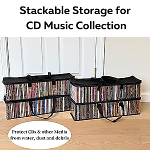 Evelots 4 Pack CD Storage Bags, Video Games, Clear PVC Plastic-Holds 200 CDs Total-Strong Handles-Protects from Dirt/Moisture