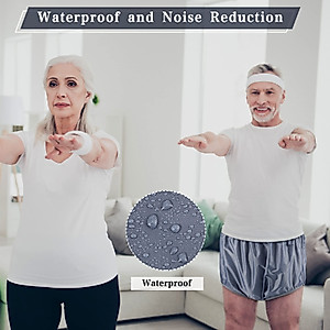 Amyhill 5 Pcs Adult Leakproof Underwear for Incontinence Washable Reusable Waterproof Pants Diaper Pull-On Cover Cloth Use Women Men(Large,Gray)