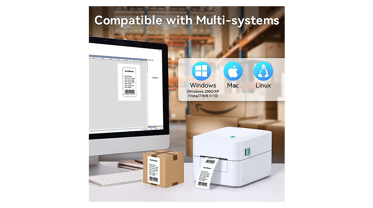 Efficient iDPRT Label Maker - Thermal Printer for Small Biz