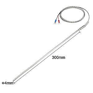uxcell K Type Thermocouple Temperature Sensor Probe 4x300mm (0 to 800C) 5ft Temperature Controller