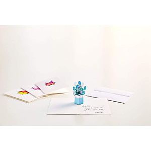 Lovepop Flower Pot Notecard 4-Pack Pop Up Cards, Paper Flower Bouquet Cards, Thank You Cards With Envelopes, Thank You Notes Greeting Cards, 3D Card, Greeting Card, Pop Up Notecard