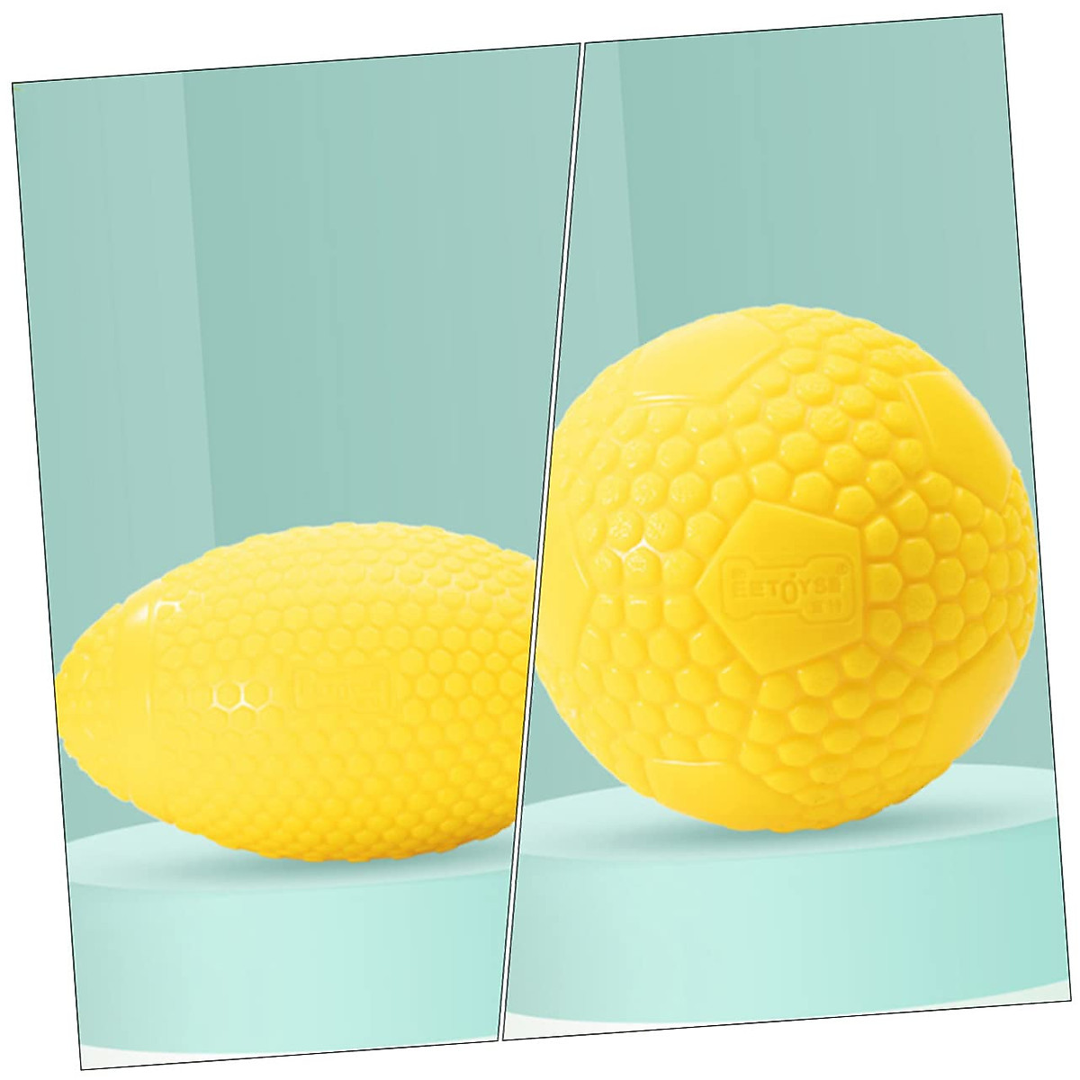 NOLITOY 2pcs Pet Toy Ball Dog Rugby Toys Plastic Sports Balls Dog Football Toys Interactive Rugby Toys Dog Molar Toy Dog Bite Toys Dog Balls Dog Interactive Toys Dog Chew Toy Pet Chew Toys