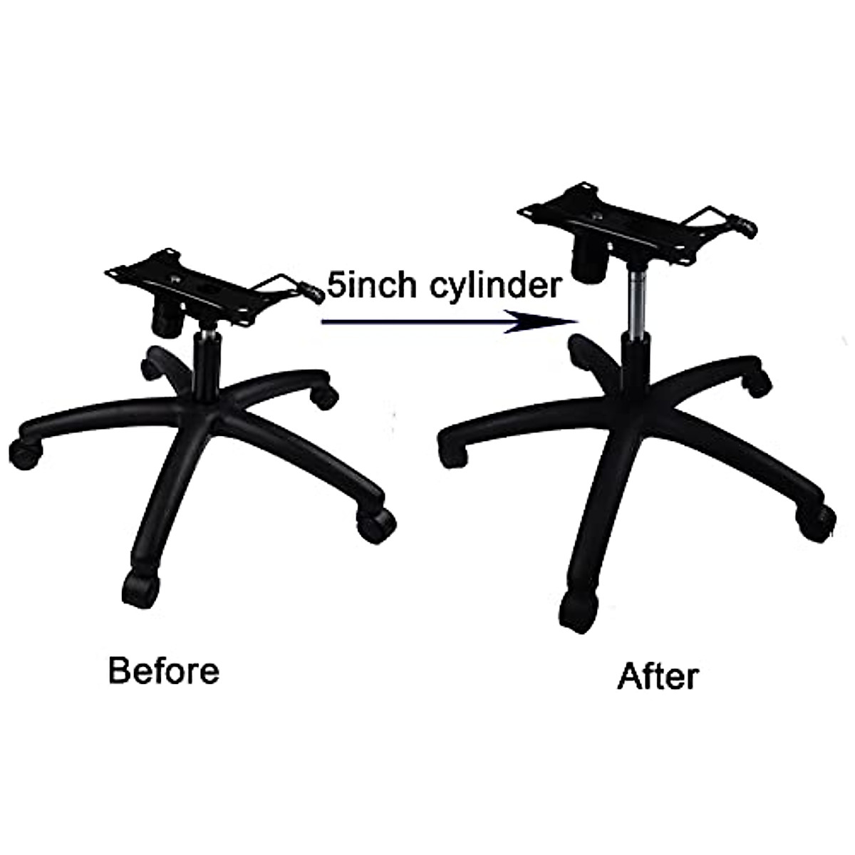 Pro Adjustable 28" Heavy Duty Replacement Office Chair Base/Gaming Chair Base/Computer Chair Base,Upgrade 330 Pounds Swivel Chair Base Replacement