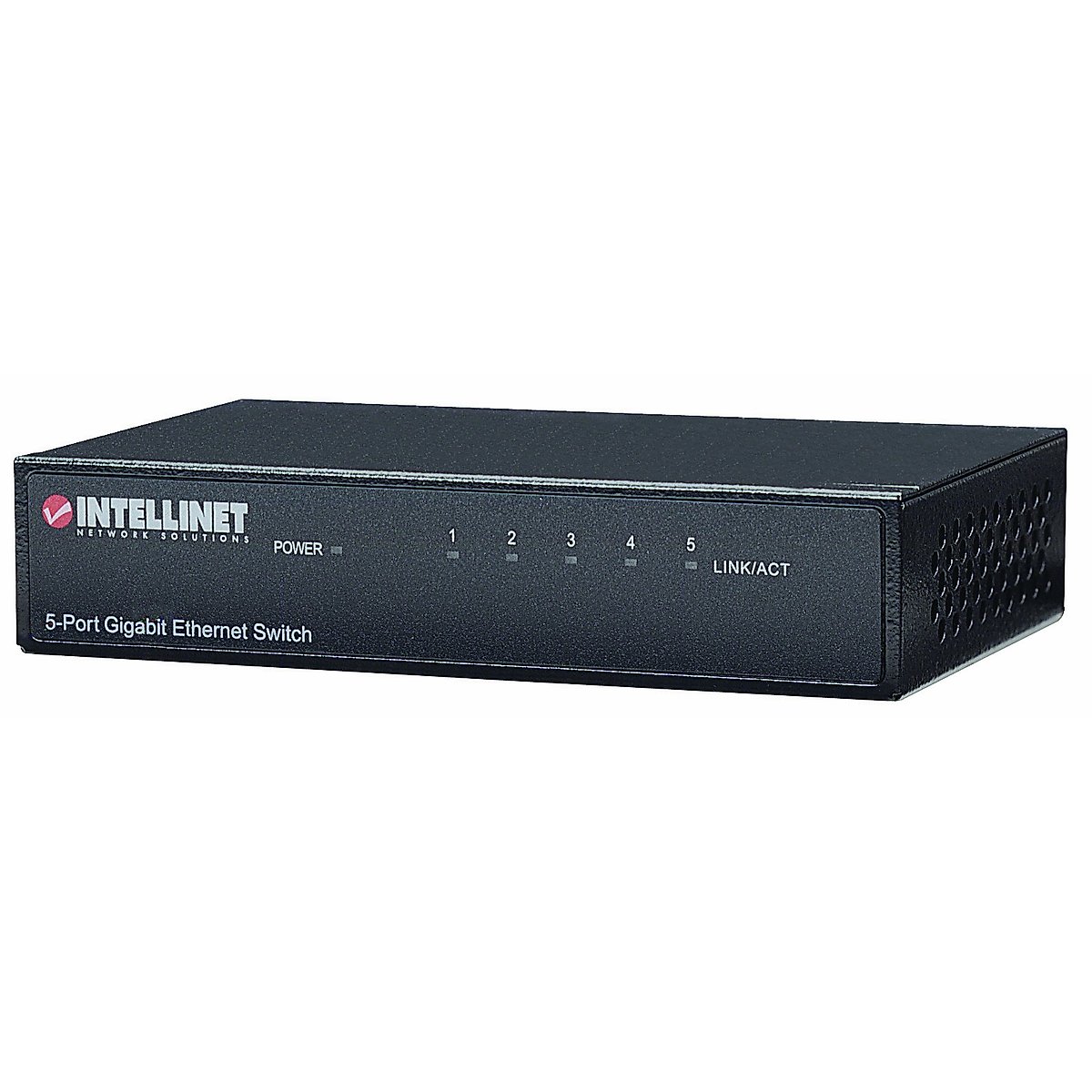 Intellinet 5-Port Gigabit Ethernet Network Switch, Ethernet Splitter - Unmanaged | Plug & Play | Auto Traffic Optimization | Fanless Metal Housing - for Computer Networking Hub, Desktop – 530378