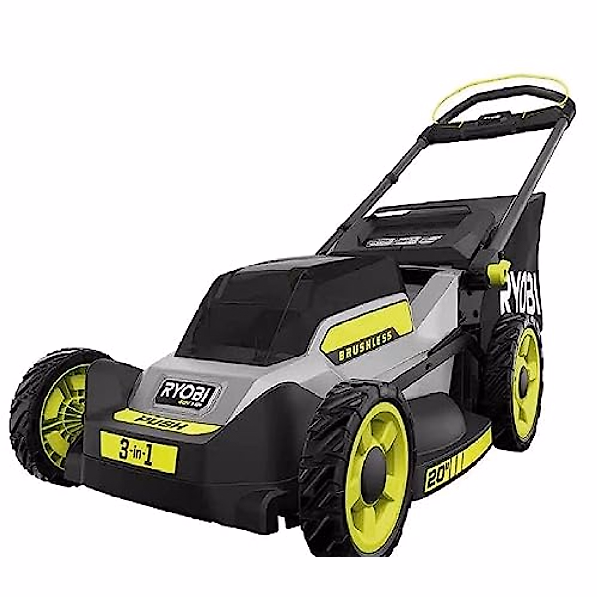 RYOBI ONE 40V HP Brushless 20 in. Cordless Walk Behind Push Mower (Battery & Charger Not Included) Gray, RY401017 (Renewed)