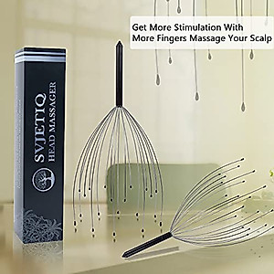Svjetiq 2 Pack Head Massager Head Scratcher 20 Fingers Scalp Massager, Handheld Head Massage Tingler, Scalp Scratcher for Deep Relaxation, Stocking Stuffers for Men, Women