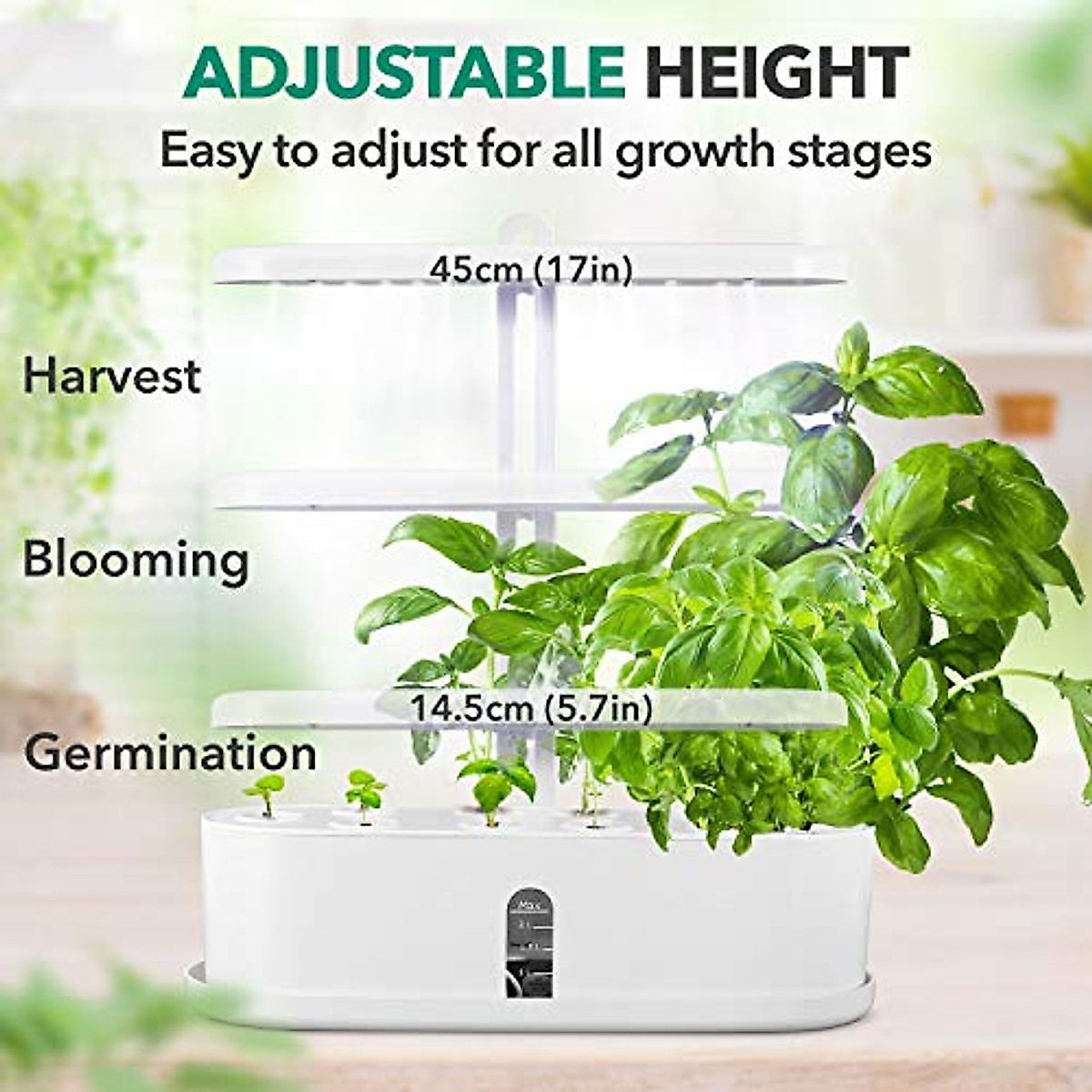 DR GOODROW Hydroponics Growing System - 10 Pods Indoor Herb Garden with Grow Light | Indoor Grow Kit for Growing Herbs, Plants & Vegetables | Soil-Free Smart Garden | LED Hydroponic Garden Plant Kit