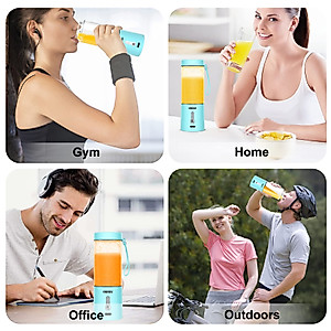 Portable Blender for Shakes and Smoothies, OBERLY Personal Travel Blender for Protein with 4000mAh USB Rechargeable Battery, Crush Ice, Frozen Fruit and Drinks, 18 oz Mini Travel Cup