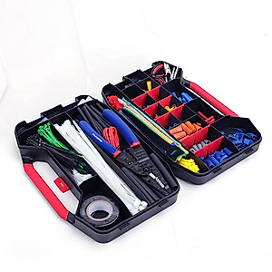 WORKPRO 582-piece Crimp Terminals, Wire Connectors, Heat Shrink Tube, Electrical Repair Kit with Wire Cutter Stripper