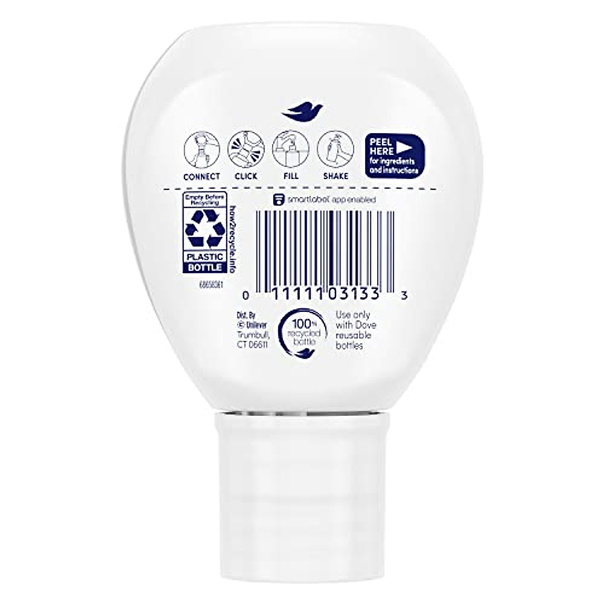 Dove Body Wash Concentrate Refill For Instantly Soft Skin Shea & Warm Vanilla Refill For Use Reusable Bottle 4 Fl Oz (Makes 16 Fl Oz) 4 Pack