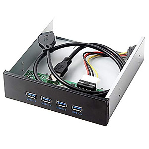 Xiwai USB 3.0 HUB 4 Ports Front Panel to Motherboard 20Pin Connector Cable for 5.25" CD-ROM Bay