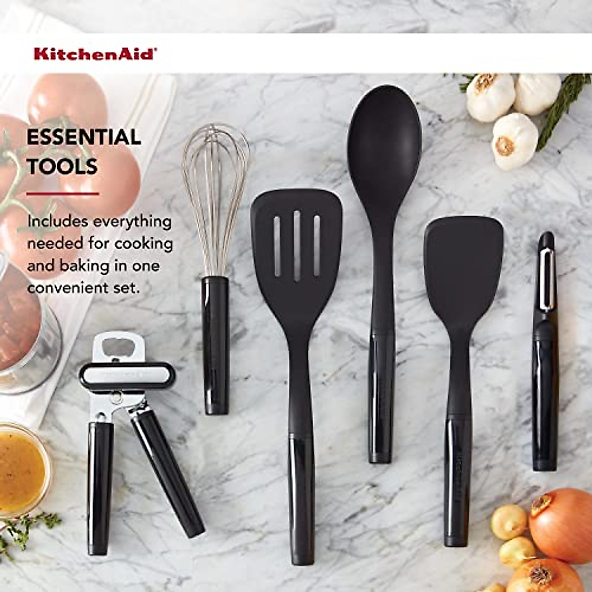 KitchenAid Universal Tool and Gadget Set, 6 Piece, Black