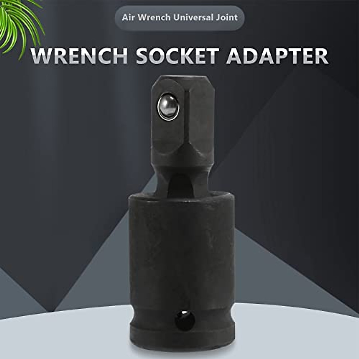 Pteanecay 3Pcs 1/4inch 3/8inch 1/2inch Wrench Socket Adapter 360° Drive Swivel Pneumatic Wrench Universal Joint Hand Tool