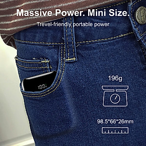 OKZU 5V 2A Power Bank for Heated Vest, Jacket, Stadium Seats, Chair Battery Pack, 10000mAh Packet Size LED Display Portable Charge for Heated Clothing, USB Heated Blanket, Coat