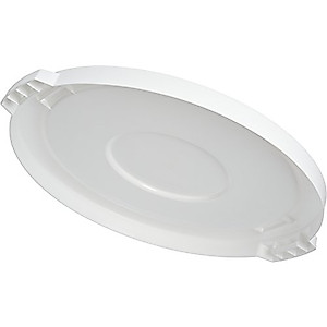 Carlisle FoodService Products 34101102 Bronco Round Waste Bin Food Container Lid, 10 Gallon, White