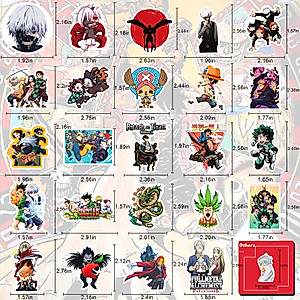 Arme Large Anime Stickers Mixed Pack,600Pcs Mixed With Classic Anime Theme Sticker Pack,Vinyl Waterproof Stickers and Decals for Bottles, Laptops, Skateboards&Notebooks, Stickers for Adults&Kids&teens