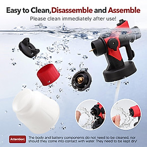 Cordless Paint Sprayer,Battery Operated Spray Gun with 2 * 21V 4000 mAh Batteries HVLP Electric Spray Gun Handheld Spray Gun for Fences Ceilings Furniture Walls Doors Cabinets