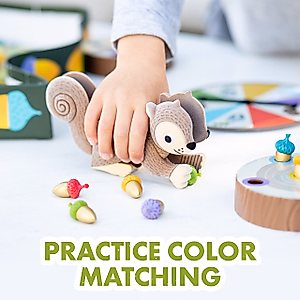 Educational Insights Special Edition The Sneaky, Snacky Squirrel Game, Preschool & Toddler Board Game for Kids 3-5 Years, Color Matching, Fine Motor Skills