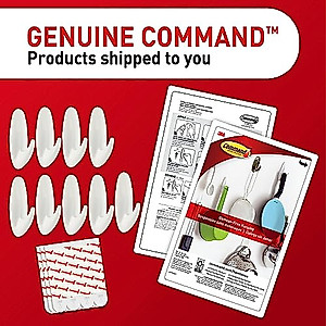 Command Medium Designer Hooks, Damage Free Hanging Wall Hooks with Adhesive Strips, No Tools Wall Hooks for Hanging Decorations in Living Spaces, 9 White Hooks and 12 Command Strips