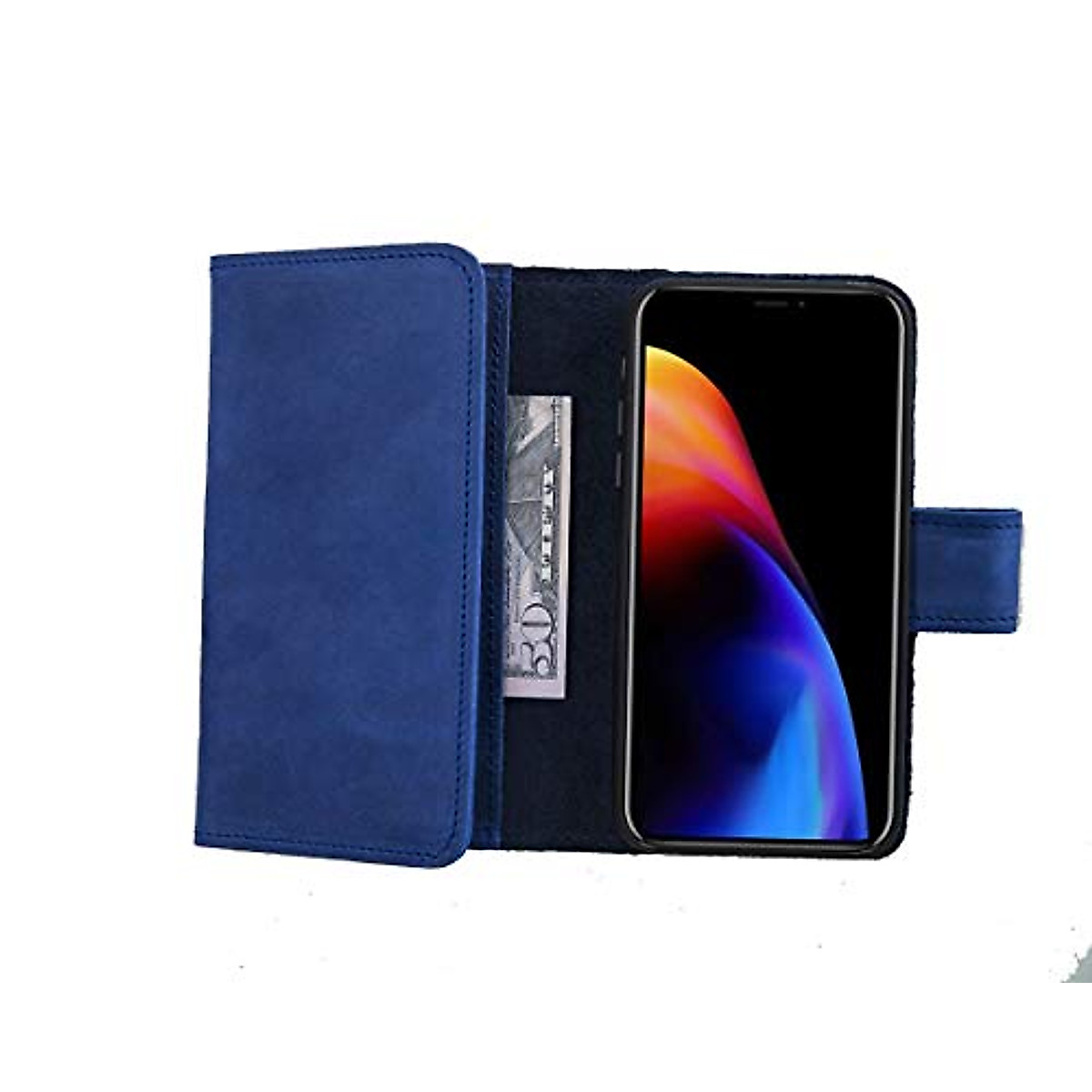 Leather iPhone XR Wallet, Magnetic Detachable Case for iPhone XR, Customized Gift, Wireless Charge, Laser Engrave, Full Grain Leather