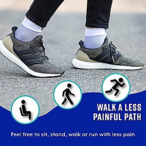 Bitly Plantar Fasciitis Socks for Women & Men - Best Foot & Ankle Compression Sleeve, Brace for Everyday Use - Provides Arch Support & Heel Pain Relief (Gray, X-Large)