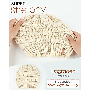 FURTALK Womens Winter Slouchy Beanie Hat Knit Warm Winter Hats for Women Soft Stretch Ski Cap Ladies Beanies