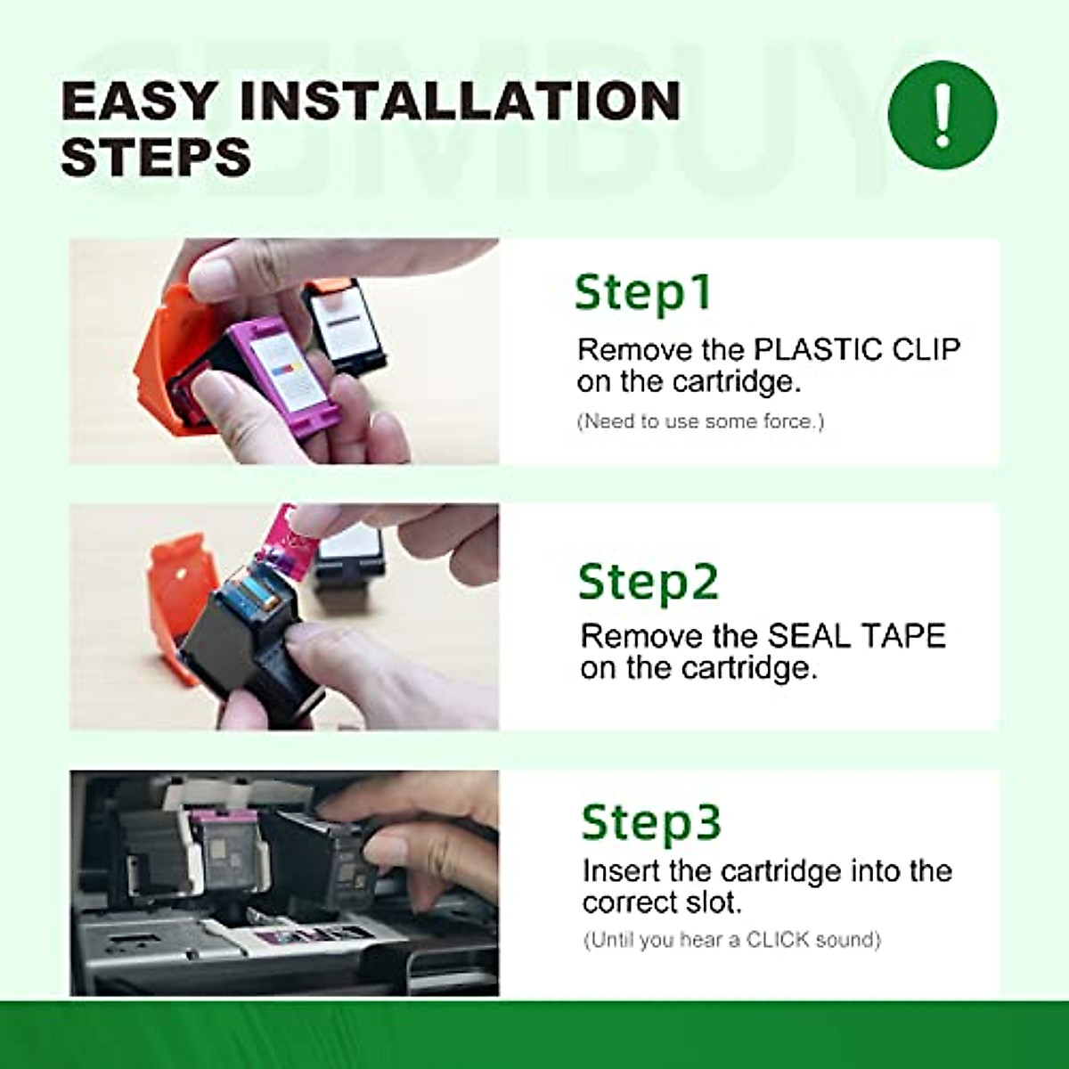 PG-240 XL/CL-241 XL Ink Cartridges Remanufactured Replacement for Canon 240XL 241XL 240 XL 241 XL Ink Cartridge for Pixma MG3620 TS5120 MG2120 MG3520 MX452 MX512 (1 Black, 1 Tri-Color)