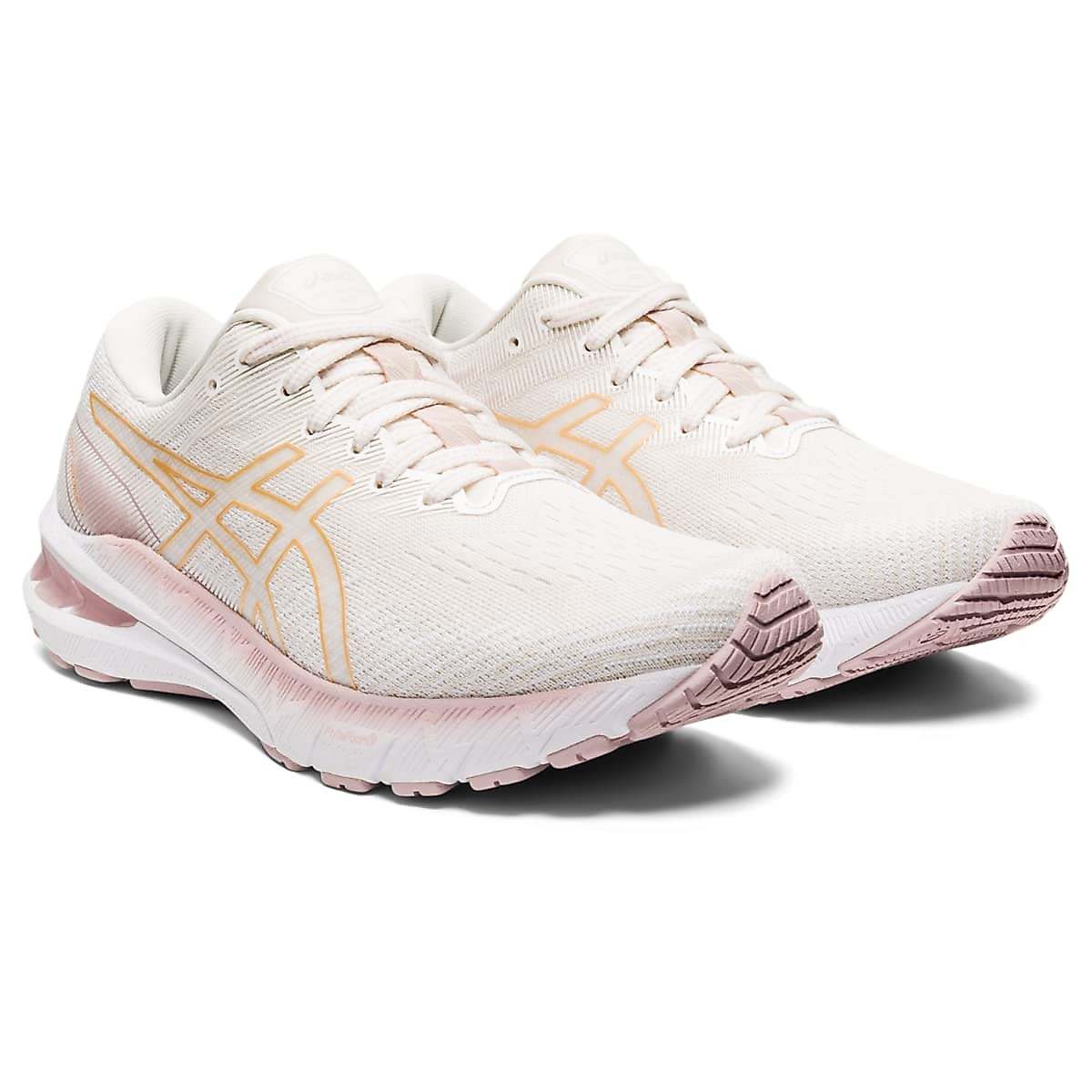 ASICS Women's GT-2000 10 Running Shoes, 7, Cream/Champange