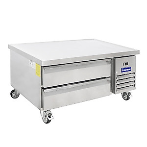Polarman 48" Commercial Chef Base Refrigerator, 2 Drawer Refrigerated Chef Base, Stainless Steel Commercial Refrigerator, Kitchen Base Storage Cabinet for Restaurant, Bar
