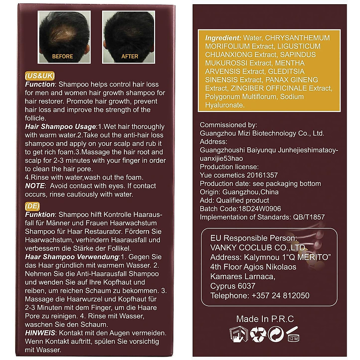 TruuMe Hair Growth Shampoo, Anti Hair Loss Shampoo, Helps Stop Hair Loss, Regrowth Shampoo for Men & Women, 220mL