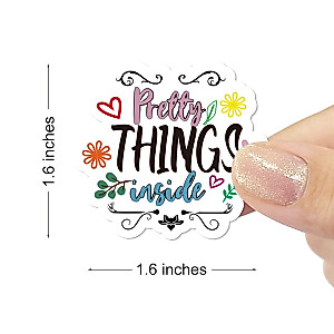 Pretty Things Inside Stickers,Thank You Stickers,Handmade Stickers,Small Shop Stickers,Envelopes Stickers for Small Business, Online Retailers,Handmade Goods,500 Labels Per Roll