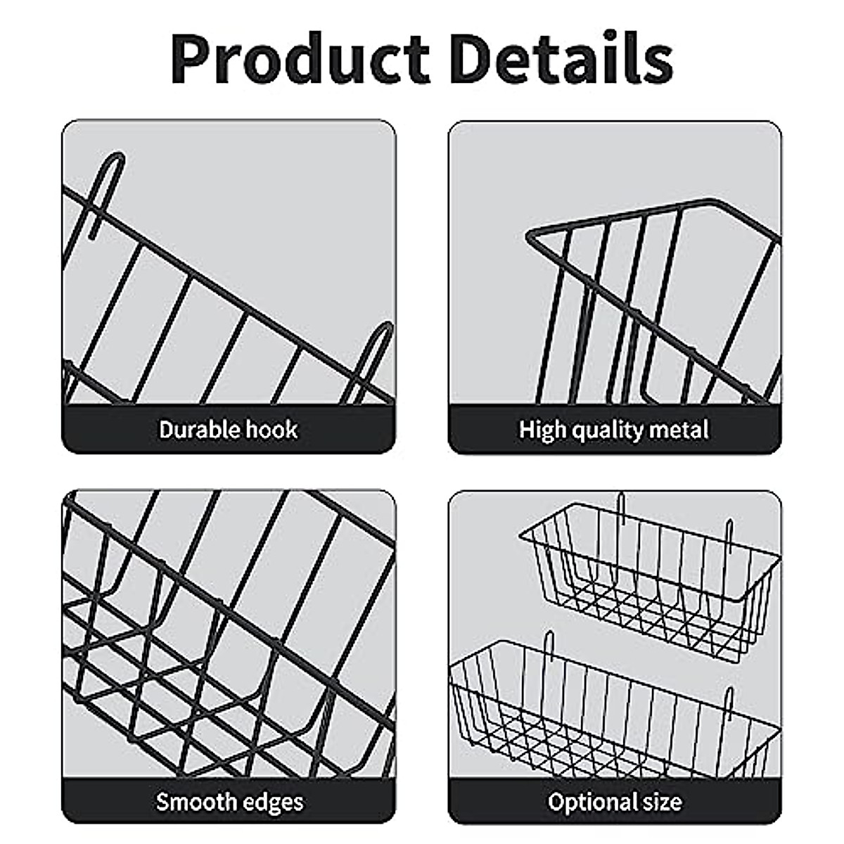 2 PCS Rabbit Hay Feeders Heavy Duty Metal Hay Holders Racks for Bunny Guinea Pig Chinchilla Cage Accessories (S+L)