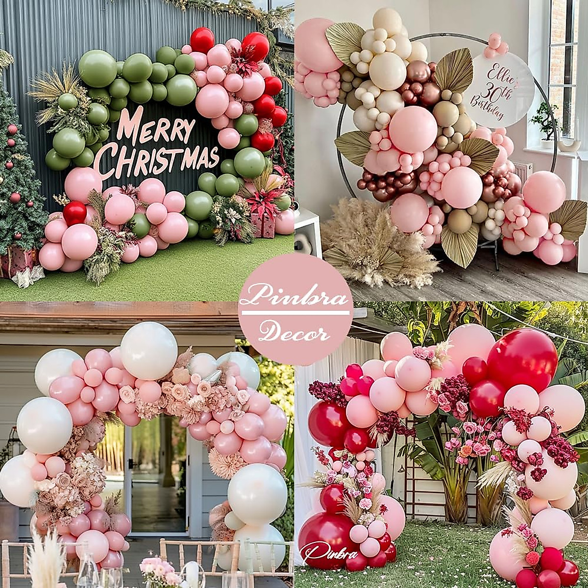 Pastel Pink Balloon Garland Kit Double Stuffed Light Pink Baby Pink Balloon Arch Different Sizes 18/12/5 Inch Latex Balloons For Baby Shower Wedding Gender Reveal Princess Birthday Party Decorations