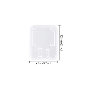 Clear Plastic Memory Card Case Compatible with SD SDHC SDXC Micro SD T-Flash Card (10 PCS)