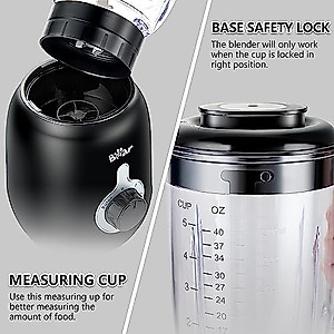 Blender, 2023 Upgrade 700W Shakes and Smoothies Blender with 40oz Countertop Blender Cup for Kitchen, 3-Speed for Crushing Ice, Puree, and Frozen Fruit with Autonomous Clean