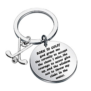 TIIMG Funny Golf Gift Golfer Gift Golfing Keychain Gift for Dad Grandpa Husband Boyfriend Golf Lover Gift Golf Cart Keychain
