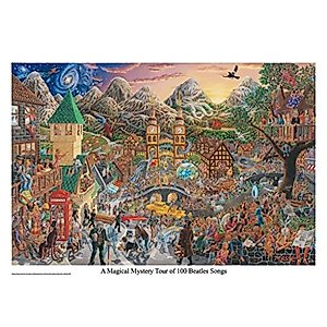Tom Masse Magical Mystery Tour of 100 Beatles Songs Music Poster Print - 32x22
