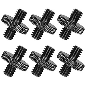 6 Pack 1/4" Male to 1/4" Male Camera Mount Screw Tripod Mount Screw Tripod Screw Camera Screw,Precision Made.