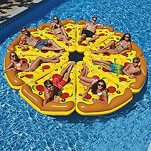 Swimline Inflatable Pizza Slice Swimming Pool Float, 2-Pack