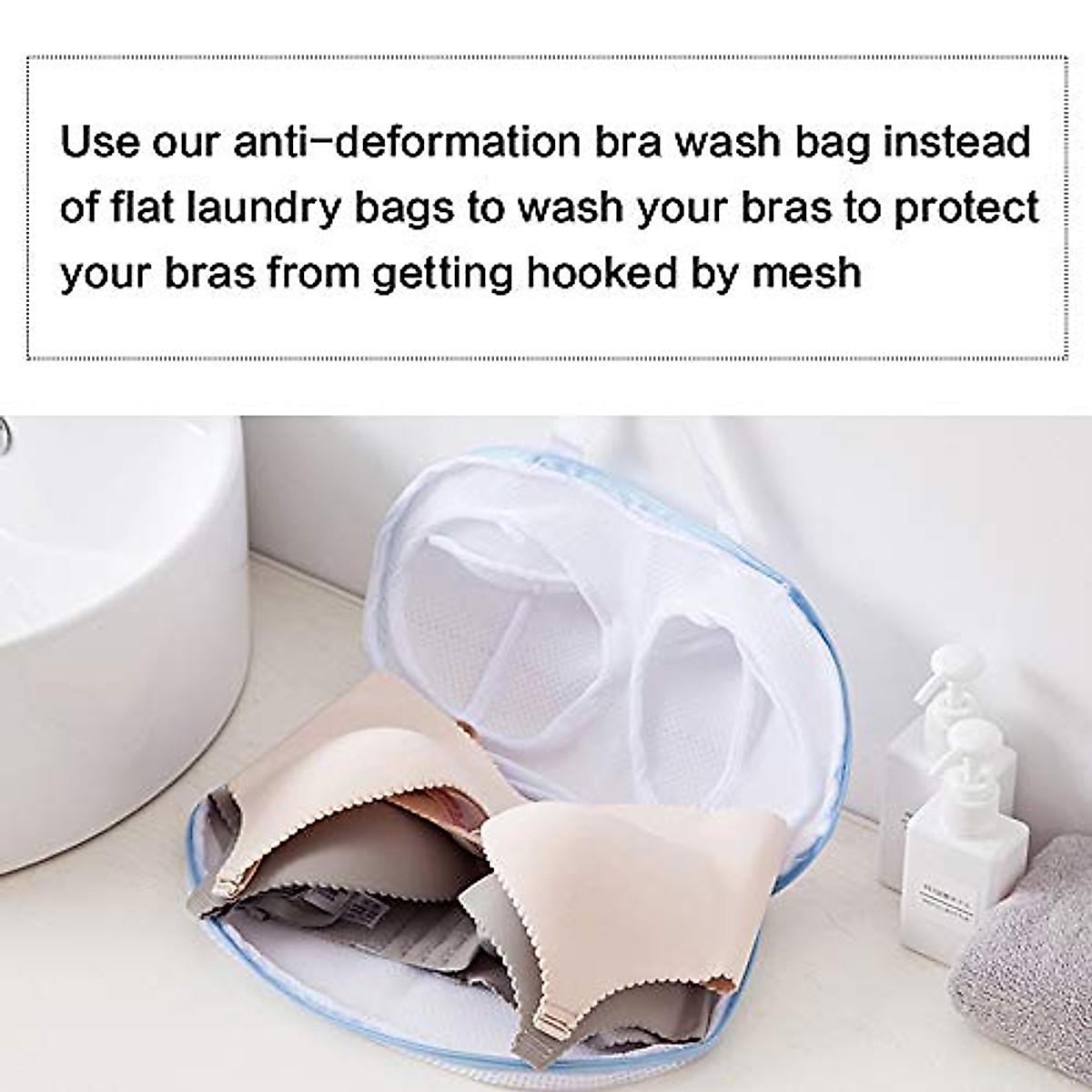 3 Pack Honeycomb Mesh Laundry Bags for Delicates - Premium Durable Lingerie Bag for Travel Storage Organization