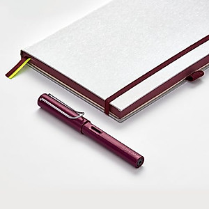 Lamy AL-star Fountain Pen - Elegant Design Cool Pens, Best Pens For Smooth Writing, Light Aluminum - Ocean Blue Broad Point Pen