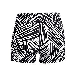 Under Armour Women's HeatGear Armour Midrise Print Shorty, Black (005)/White, Medium