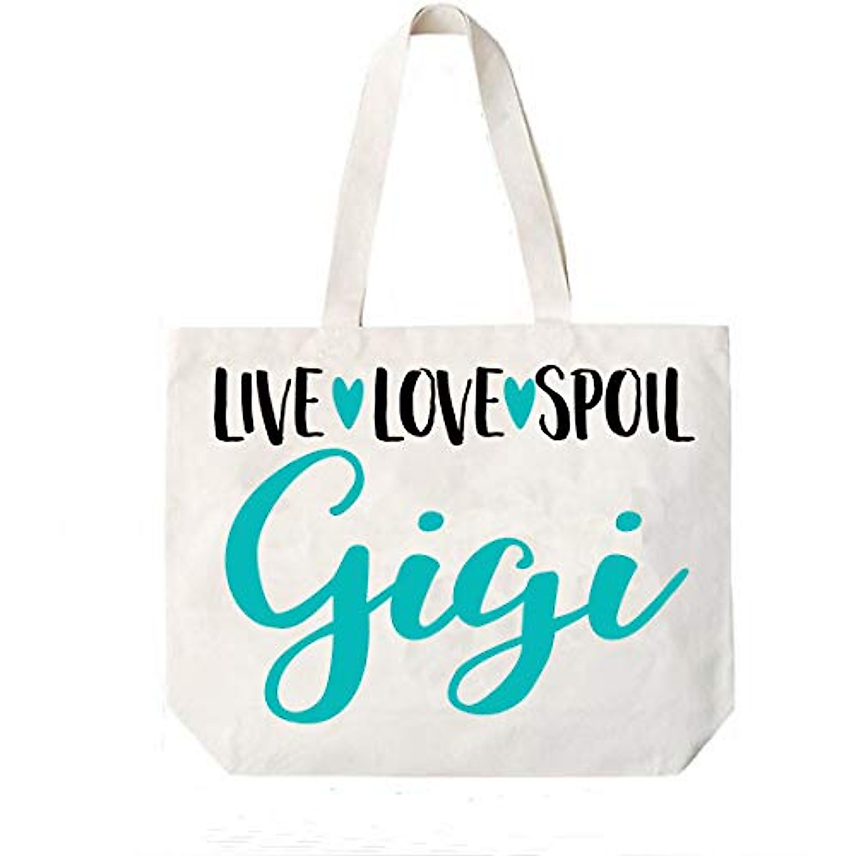COCOVICI Gigi Live Love Spoil Gigi Canvas Tote Bag Grandma Gigi Gift Idea Book Bag