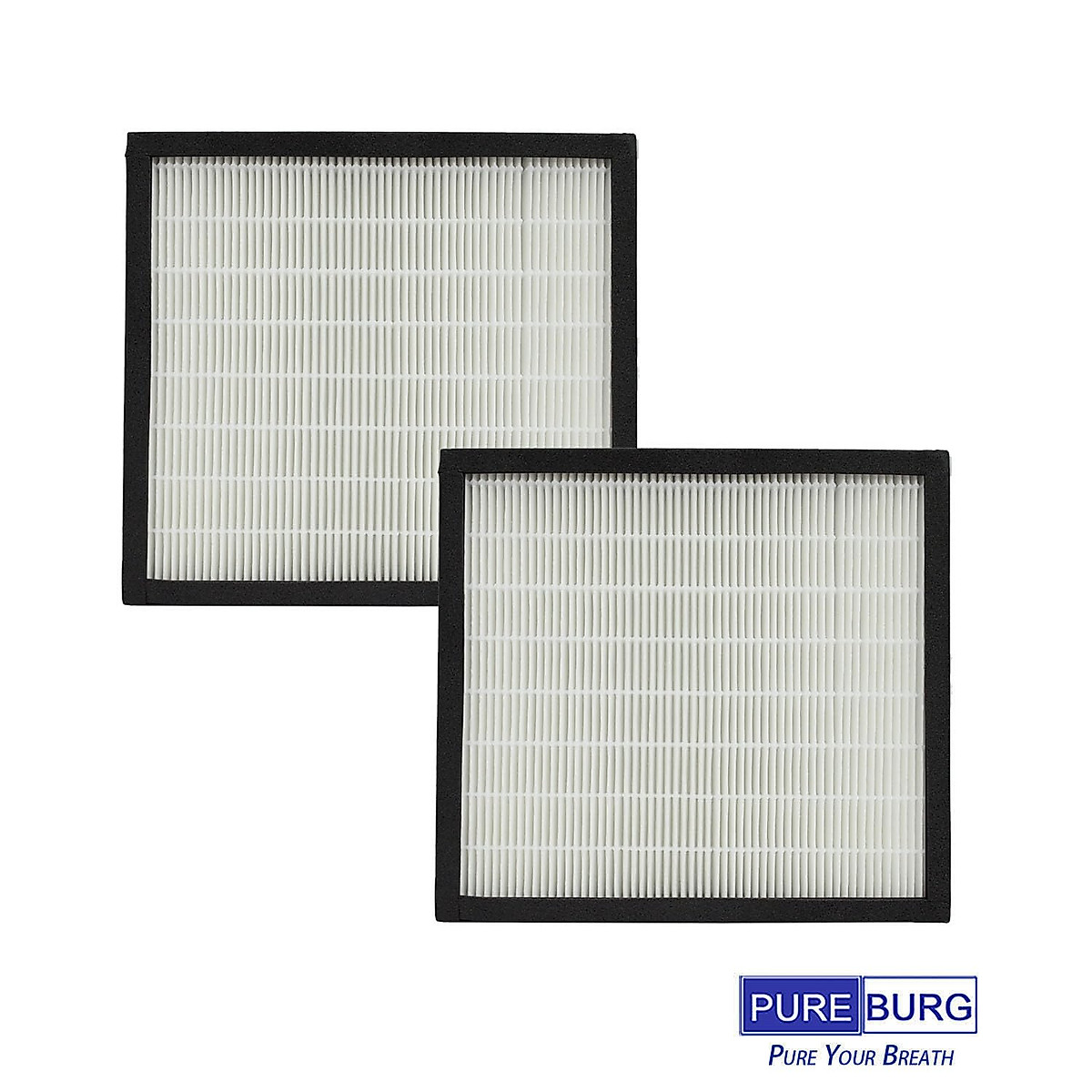 PUREBURG WK01234QPC True HEPA Filter Set Compatible with Oreck WK01234QPC Fits WK10002QPC and Plus Pet WK10052QPC Air Purifiers,H13 Activated carbon Pre-Filter Air Clean,2-Pack