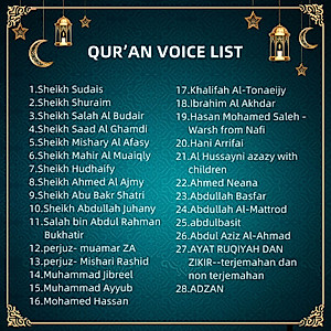 EQUANTU Quran USB Flash Drive - Portable 32GB Thumb Flash Drive, Quran in MP3 Format, 27 Famous Readers, Appliable for Cars, Laptops, Quran Speaker, and Other USB Compatible Devices (Black)