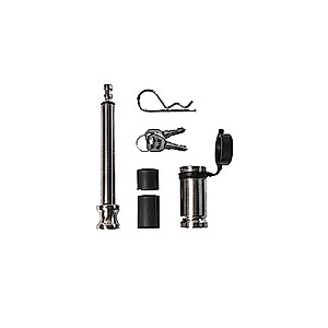 Bulletproof Stainless Steel Trailer Hitch Locking Pin with Weather Resistant Rubber Cap, 5/8” Diameter, Universal Fit, & Compatible with Class 1, 2, 3, 4, & 5 Hitches