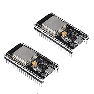 Diitao 2PCS ESP32 ESP32S ESP-WROOM-32 Development Board,NodeMCU 2.4GHz Dual-Core WLAN WiFi +Bluetooth 2 Function Microcontroller (ESP32 38PIN)